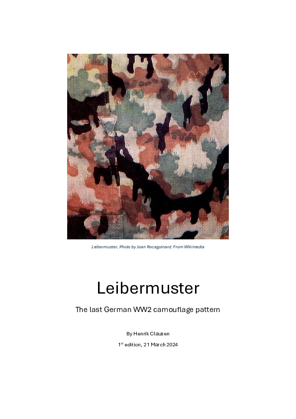 (PDF) Leibermuster – the last German WW2 camouflage pattern