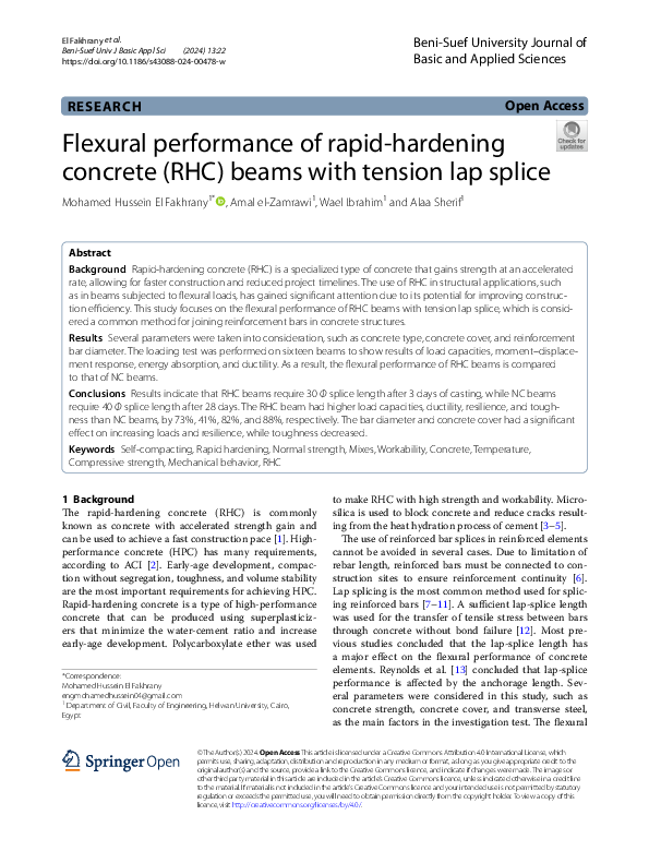 (PDF) Flexural performance of rapid-hardening concrete (RHC) beams with ...