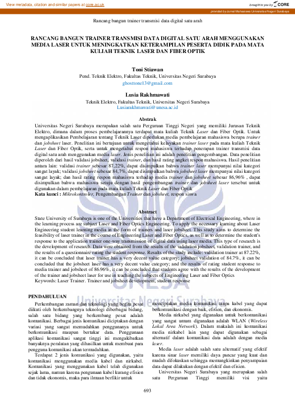 (PDF) Rancang Bangun Trainer Transmisi Data Digital Satu Arah ...