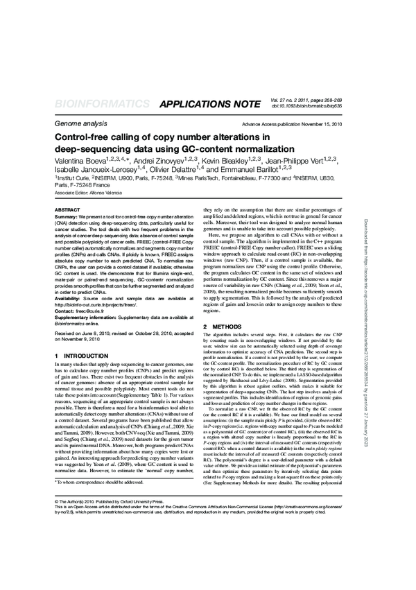 (PDF) Control-free calling of copy number alterations in deep ...