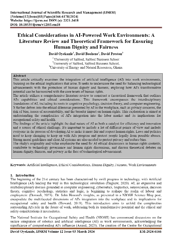 (PDF) Ethical Considerations in AI Powered Work Environments Ensuring ... (PDF) Ethical Considerations in AI Powered Work Environments Ensuring ...