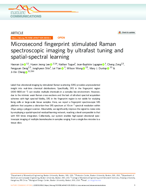 (PDF) Fingerprint Spectroscopic SRS Imaging of Single Living Cells and ...