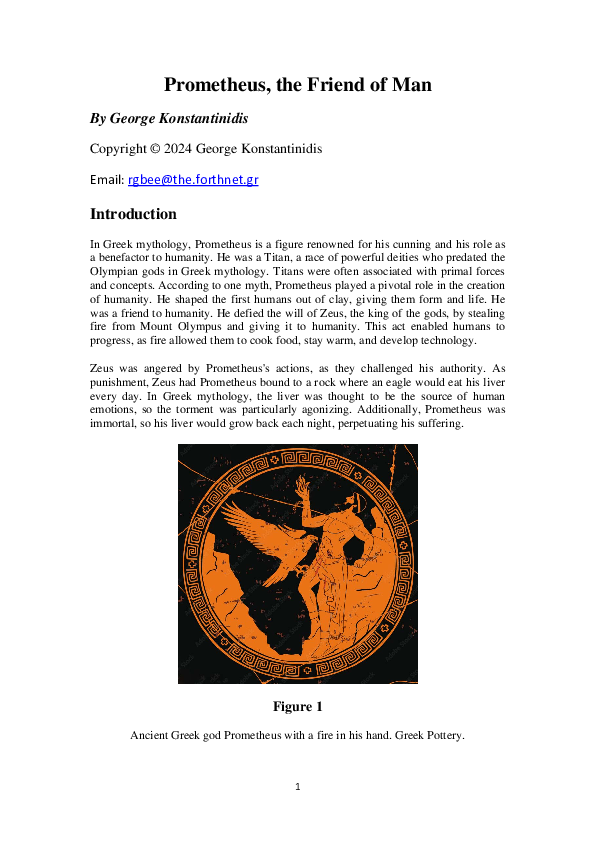 (PDF) Prometheus, the Friend of Man