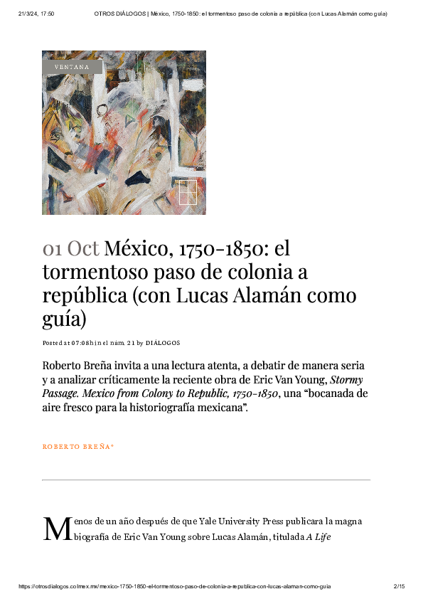 (PDF) México, 1750-1850 el tormentoso paso de colonia a república (con ...