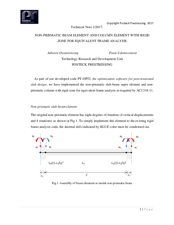 (PDF) Non-Prismatic Beam Element for Frame Analysis