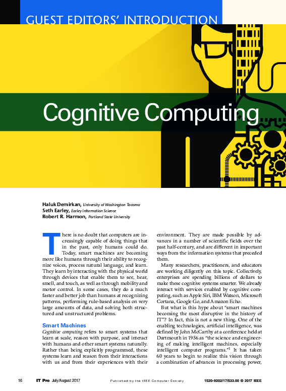 (PDF) Cognitive Computing