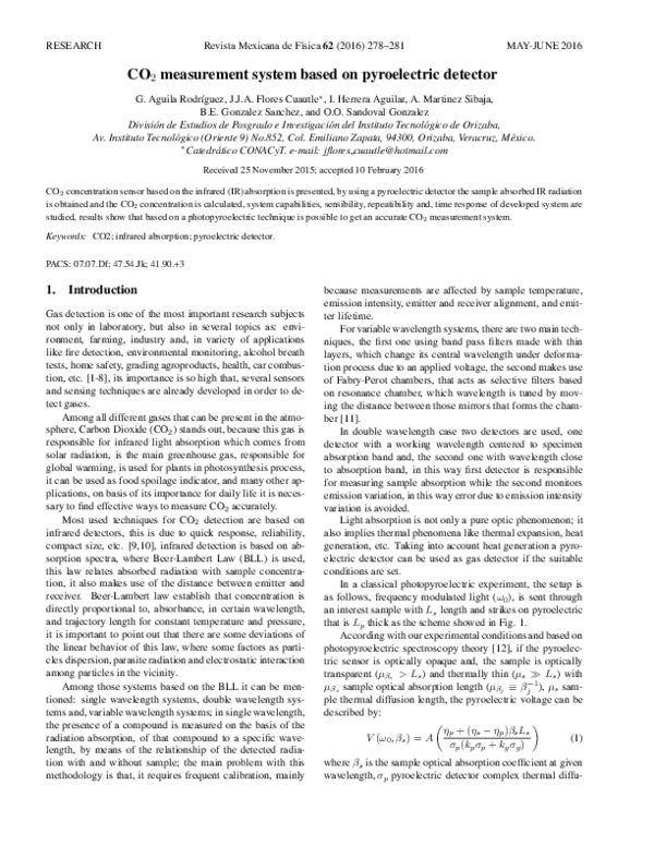 (PDF) CO2 measurement system based on pyroelectric detector