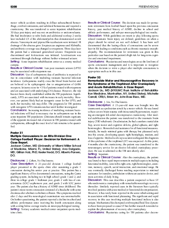 (PDF) Poster 31 Multiple Concussions in an Elite Division One College ...