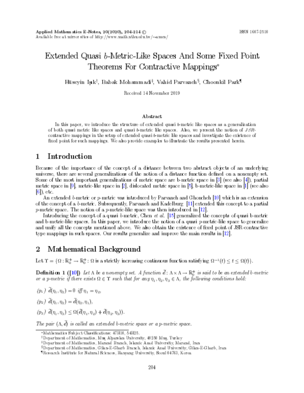 Pdf Extended Quasi B Metric Like Spaces And Some Fixed Point Theorems