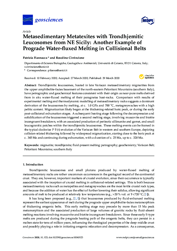 (PDF) Metasedimentary Metatexites with Trondhjemitic Leucosomes from NE ...