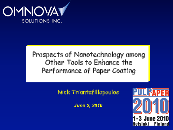 (PDF) Nanotechnology prospects in paper coatings