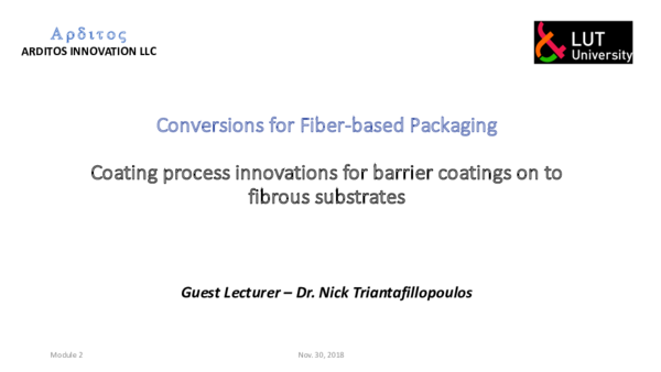 (PDF) Coating process innovation - barrier coatings