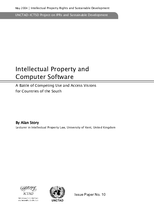 (PDF) Intellectual Property and Computer Software | Alan Story ...