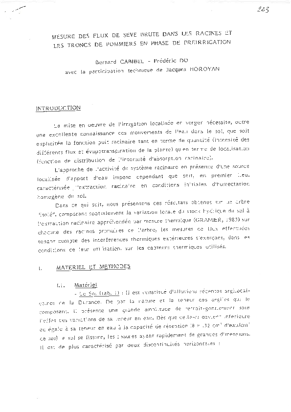 (PDF) Mesure des flux de seve brute dans les racines et les troncs de ...