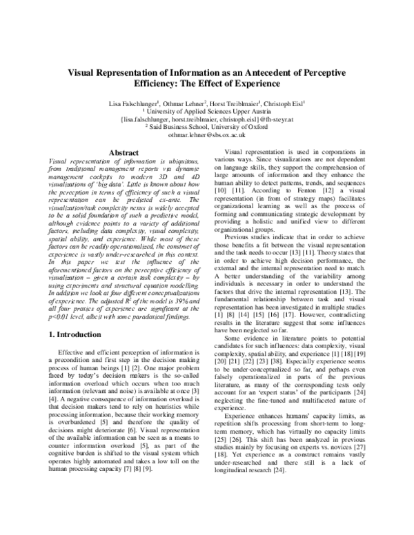 (PDF) Visual Representation of Information as an Antecedent of ...