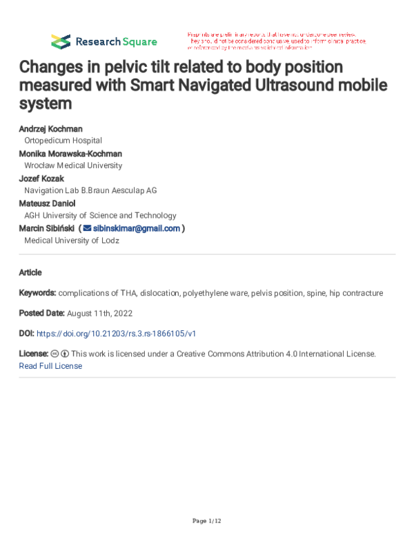 (PDF) Changes in pelvic tilt related to body position measured with ...