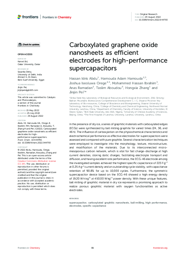 (PDF) Carboxylated graphene oxide nanosheets as efficient electrodes ...