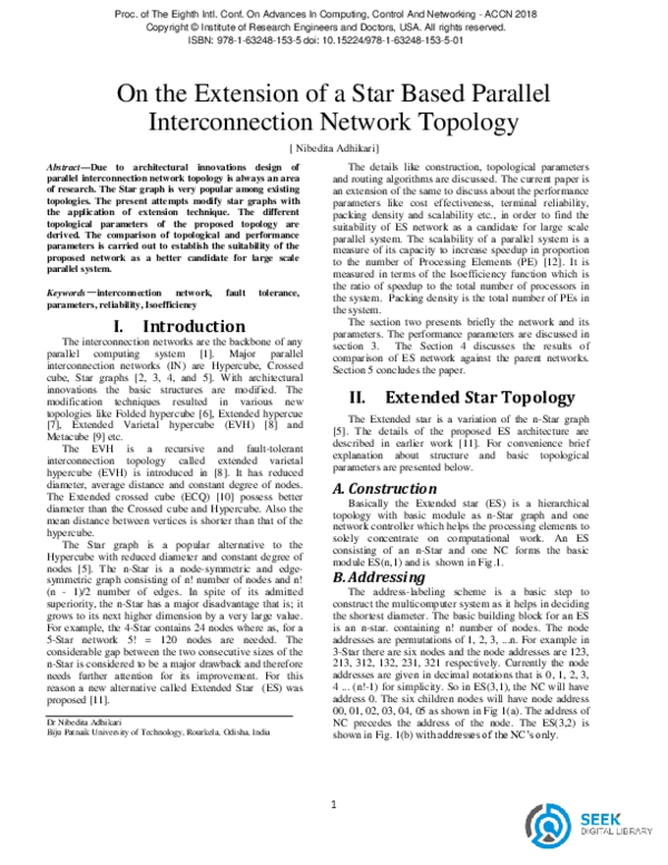 (PDF) On the Extension of a Star Based Parallel Interconnection Network Topology