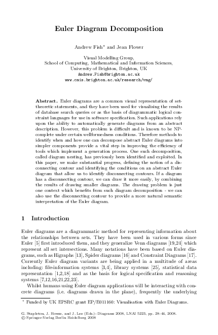 (PDF) Euler Diagram Decomposition | Jean Flower - Academia.edu