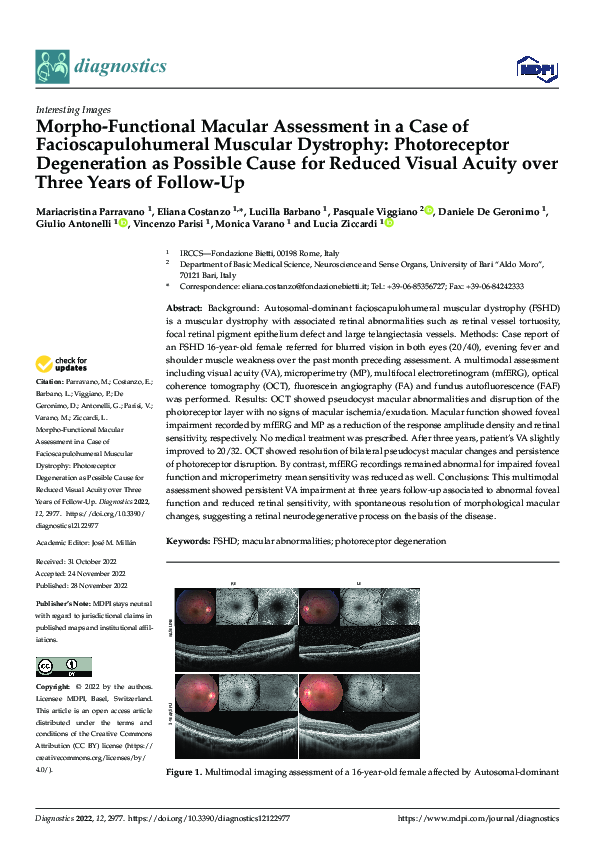 (PDF) Morpho-Functional Macular Assessment in a Case of ...