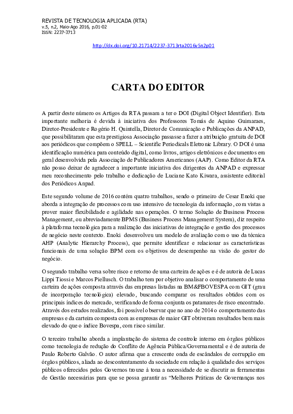 (PDF) Carta do Editor (V.5 N.2 2016) | Manuel Meireles - Academia.edu