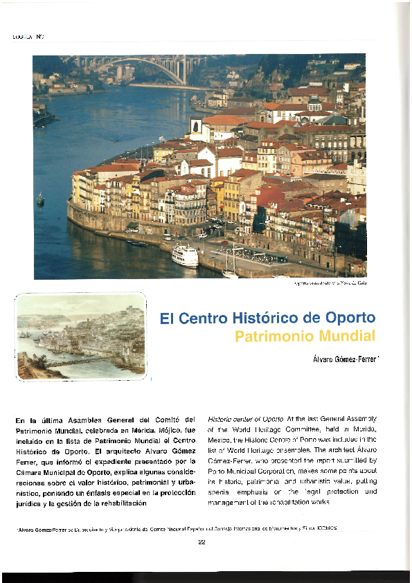 (PDF) El centro histórico de Oporto. Patrimonio mundial