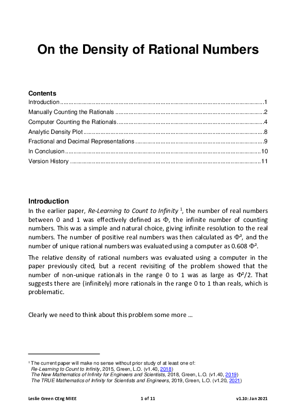 (PDF) On the Density of Rational Numbers