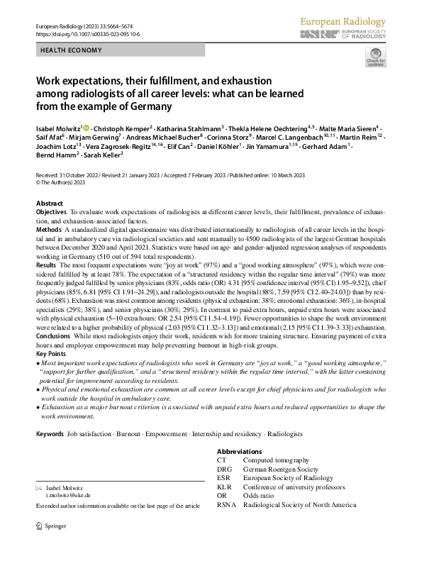 (PDF) Work expectations, their fulfillment, and exhaustion among ...