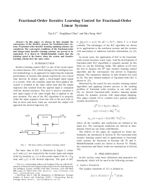 (PDF) Iterative Learning in Fractional-Order Systems