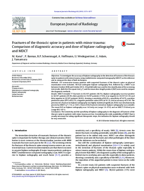 (PDF) Fractures of the thoracic spine in patients with minor trauma ...