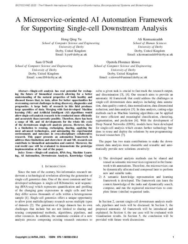 Pdf Ai Automation Framework For Single Cell Analysis