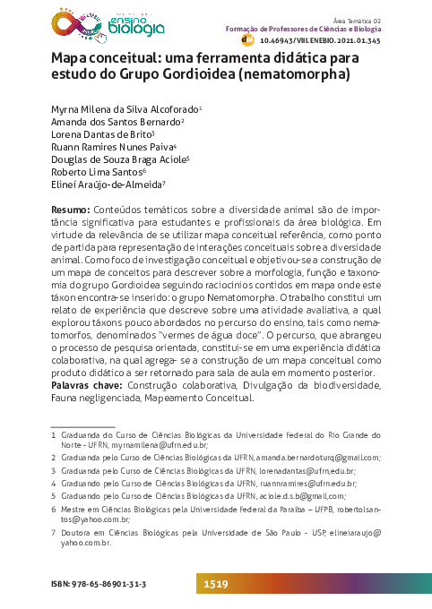 (PDF) Mapa Conceitual: Uma Ferramenta Didática Para Estudo Do Grupo ...