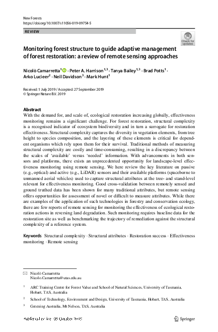 (PDF) Monitoring forest structure to guide adaptive management of ...