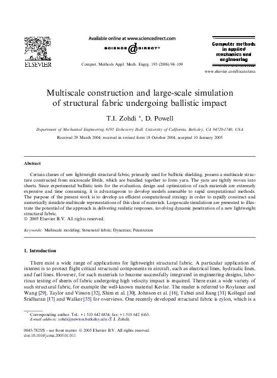 (PDF) Multiscale construction and large-scale simulation of structural fabric undergoing ...