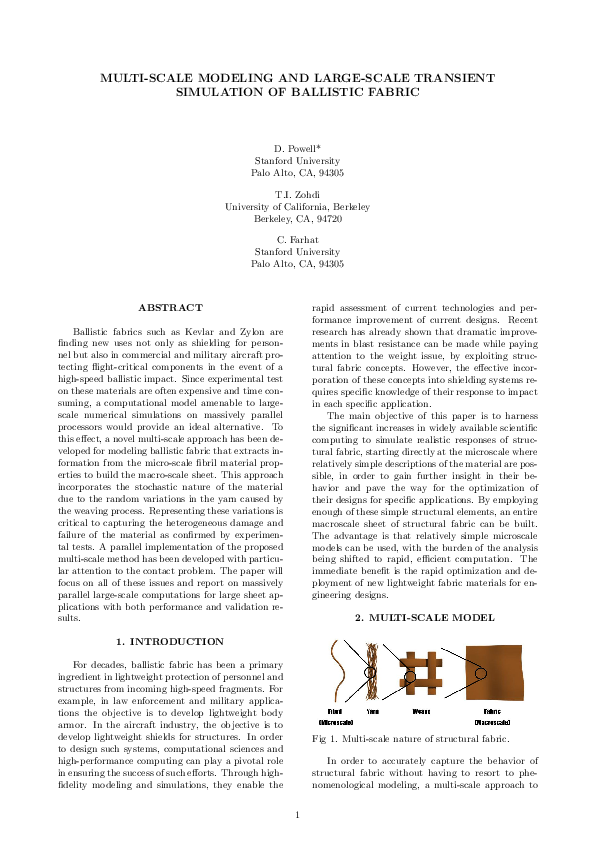 Pdf Multi Scale Modeling And Large Scale Transient Simulation Of