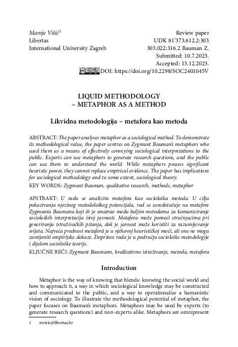 (PDF) LIQUID METHODOLOGY -METAPHOR AS A METHOD
