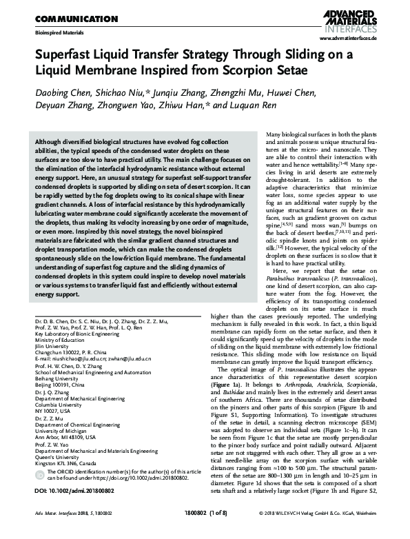 (PDF) Superfast Liquid Transfer Strategy Through Sliding on a Liquid ...