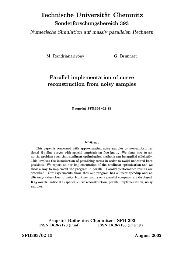 Pdf Parallel Implementation Of Surface Reconstruction From Noisy Samples