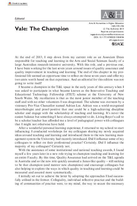 (PDF) Vale: The Champion