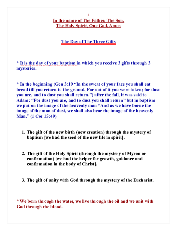 (DOC) The Day of The Three Gifts
