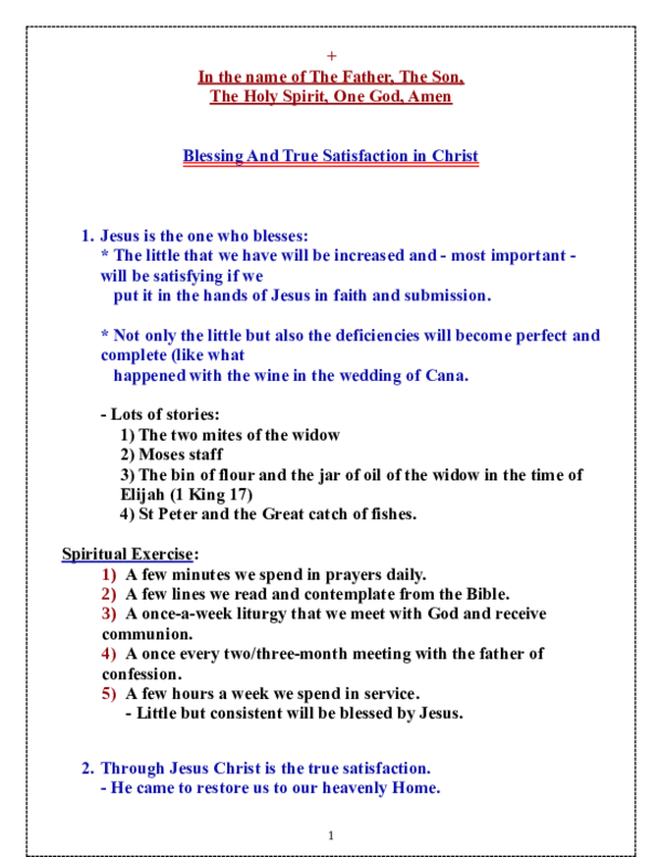 (DOC) Blessing and True Satisfaction in Christ