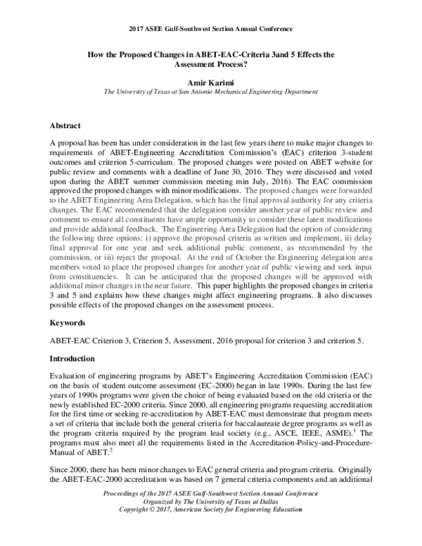(PDF) How the Proposed Changes in ABET-EAC-Criteria 3 and 5 Effects the ...