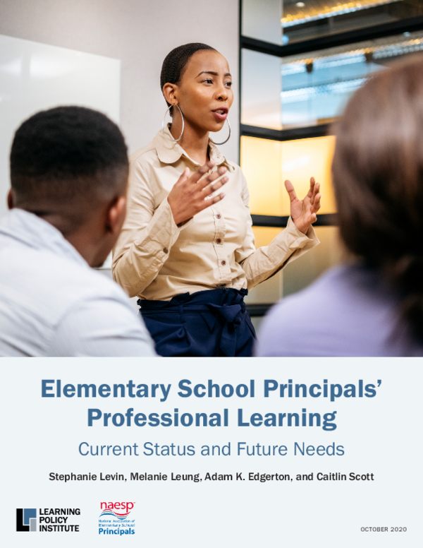 (PDF) Elementary School Principals' Professional Learning: Current ...