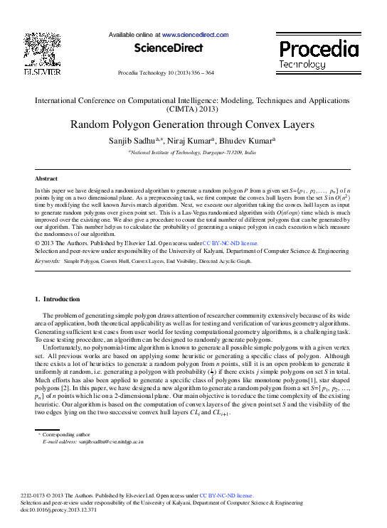 (PDF) Random Polygon Generation through Convex Layers