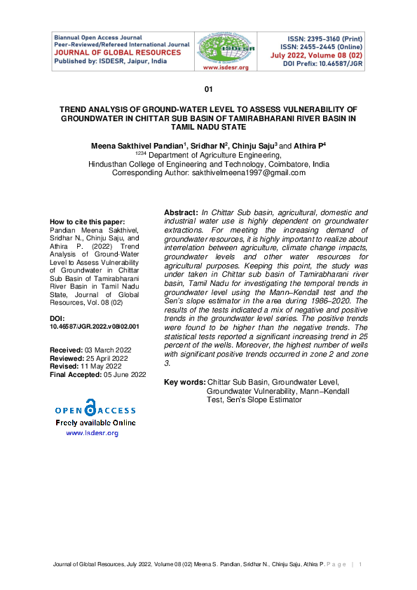 (PDF) Trend Analysis of Ground-Water Level to Assess Vulnerability of ...