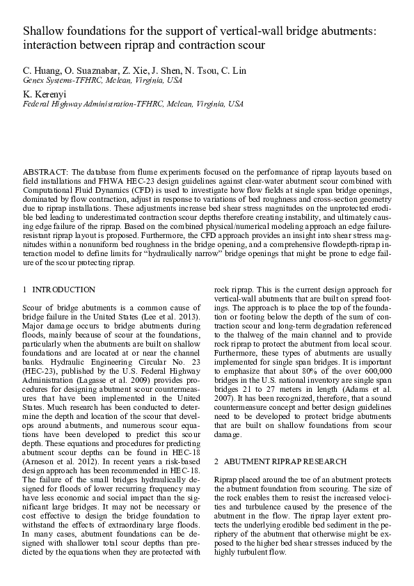 (PDF) Shallow foundations for the support of vertical-wall bridge ...