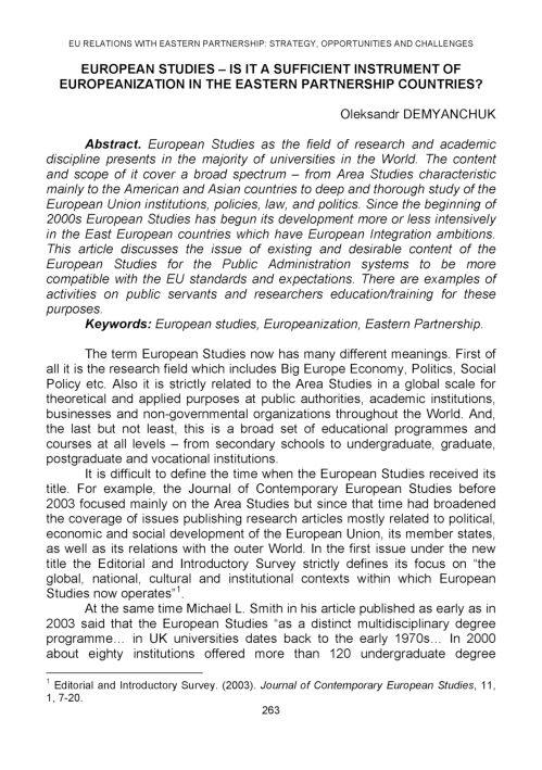(PDF) The Journal of Contemporary European Studies