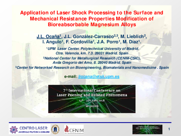 (PDF) Application of Laser Shock Processing to the Surface and Mechanical Resistance Properties ...