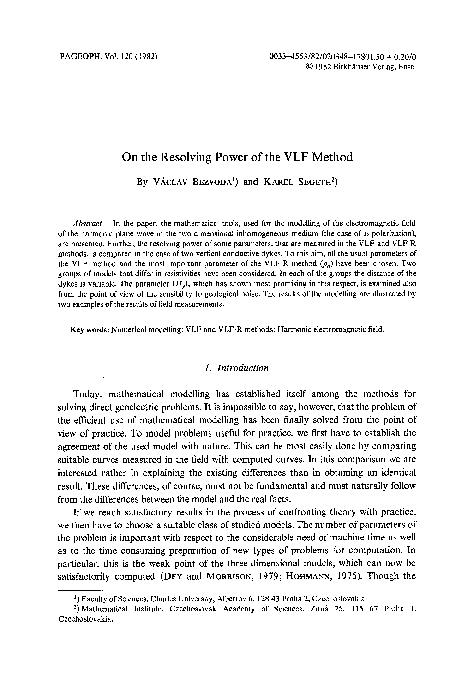 (PDF) On the resolving power of the VLF method