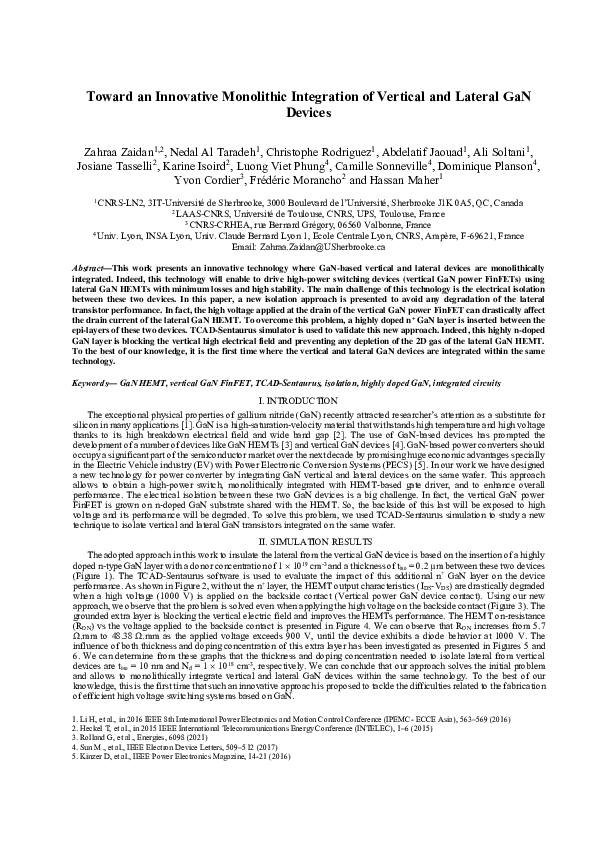 (PDF) Toward an Innovative Monolithic Integration of Vertical and ...